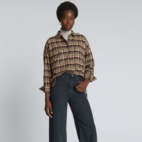 Everlane | Tops | Everlane Boxy Plaid Flannel Shirt | Poshmark